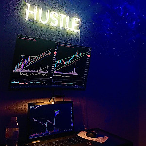 HUSTLE LED Neon Sign Novelty Light Wall Art Decorative Wall Hanging Sign for Bedroom Living Room Kid’s Room Party Home Decor Neon Night Light USB Powered Large 19.7x4.9” White