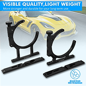 NICECNC 7” Nitrous Oxide Nos Single Bottle Holder Bracket Billet Aluminum for 10 Pound Nitrous Bottle Black