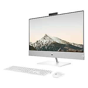 HP Pavilion 27" QHD All-in-One, Intel Core i7-13700T, NVIDIA GeForce RTX 3050, 64GB RAM, 1TB SSD, IR Camera, Wireless KB & Mouse, HDMI, RJ-45, Wi-Fi 6, Windows 11 Pro, Silver