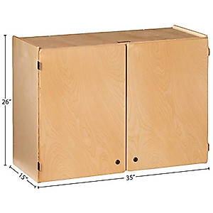 Jonti-Craft Lockable Wall Cabinet,Yellow