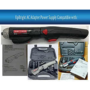 UpBright 4.5V AC Adapter Compatible with Sears Craftsman 315.111373 315111373 973.111370 315.111371 315111371 3.6V DC Brite Driver BriteDriver Cordless Screwdriver 7221701 Power Supply Battery Charger