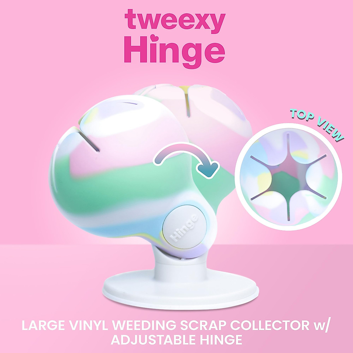 tweexy Hinge Weeding Vinyl Scrap Collector, Anti-Spill Smartgrip Airlock Suction Vinyl Holder, Craft Heat Transfer Vinyl, HTV Crafting Adhesive Paper Sheets Holder (Large, Unicorn)