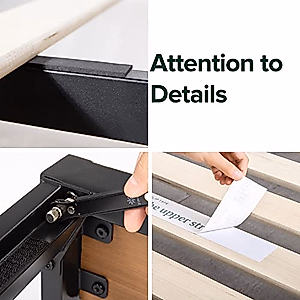 ZINUS GOOD DESIGN Award Winner Suzanne 14 Inch Bamboo and Metal Platforma Bed Frame, No Box Spring Needed, Wood Slat Support, Chestnut Brown, Queen