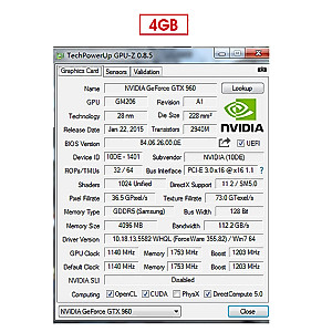 GTX960 4GB 128 Bits GDDR5 Geforce NVIDIA Graphics Cards, Dual Fan Desktop PC Discrete Gaming Graphics Card, Support 4K HD Output (GTX960 4B)