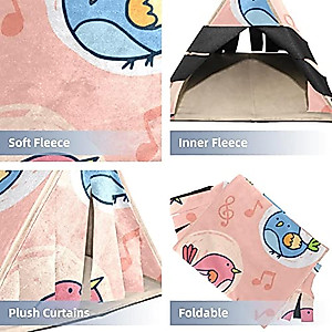 Y-DSIWX Guinea Pig House Bed, Rabbit Large Hideout, Small Animals Nest Hamster Cage Habitats Cute Singing Birds