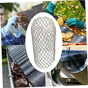 Uonlytech 6 Pcs Leaf Filter Gutter Extension Gutter Guards Gutter Downspout Expandable Gutter Guard Flexible Downspout Expandable Downspout Filter Strainer Aluminum Scalable Filter Material