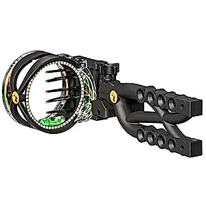 Trophy Ridge Cypher Archery Bow Sight - .019 Fiber Optic 5 Pin Sight, Tool Less Windage and Elevation Adjustability, Adjustable Rheostat Light, Ambidextrous