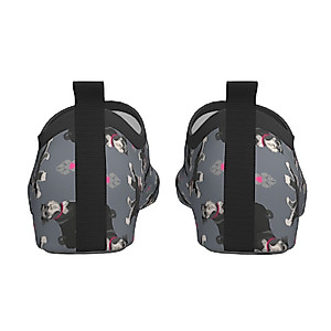 Cute Dog of Schnauzer Animal Pattern Water Shoes for Men Women Aqua Socks Barefoot Quick-Dry Beach Swimming Shoes for Yoga Pool Exercise Swim Surf