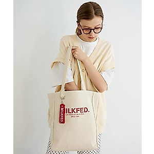 Milkfed PC Pocket Tote Bag, Women's, Red