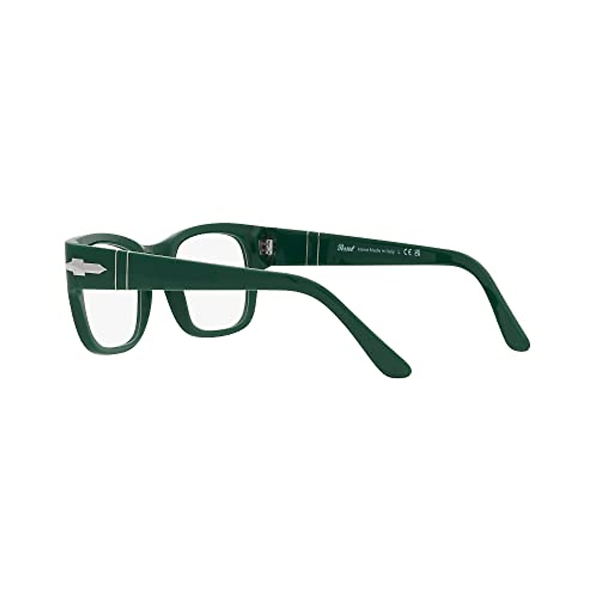 Persol PO3297V Rectangular Prescription Eyewear Frames, Green/Demo Lens, 52 mm