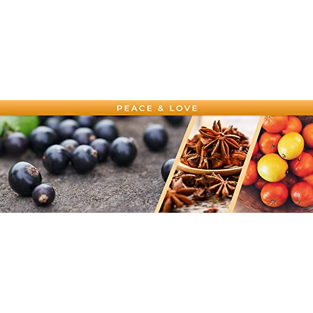 Smoke Odor Exterminator 13oz Jar Candles (Peace & Love, 3) Set of Three Candles.