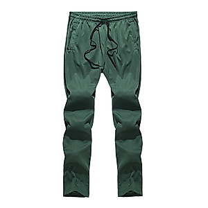 FASKUNOIE Men's Sweatpants with Zipper Pockets Loose Fit Lightweight Warm Up Workout Joggers Pants