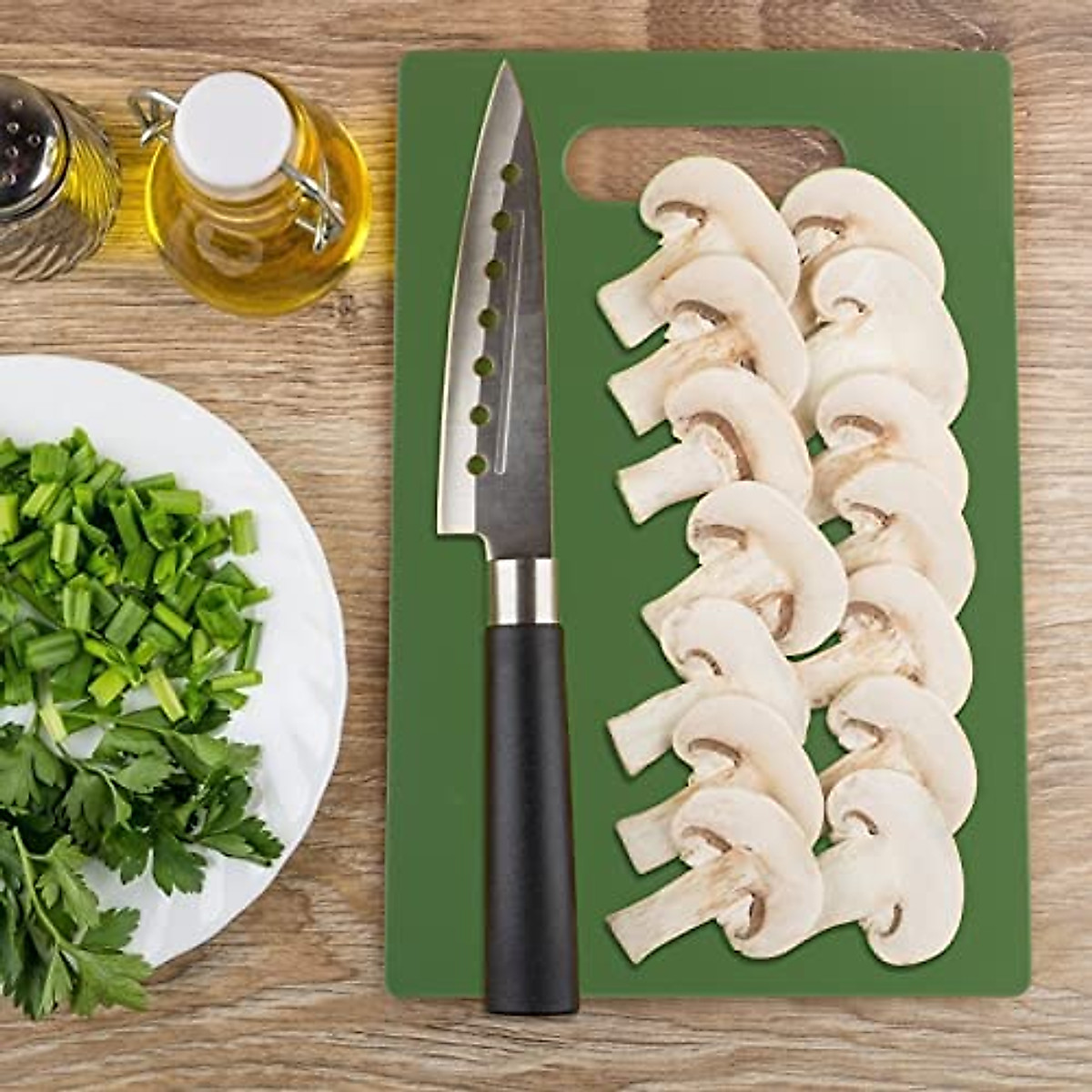 Lesbin 4-Piece Small Plastic Cutting Board with Handles