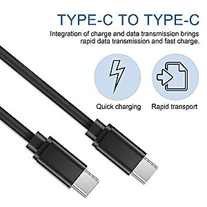 Digipartspower 5FT 100W USB-C to USB-C Cord Compatible with Dell Latitude 12 5290 T17G002 2-in-1 Laptop