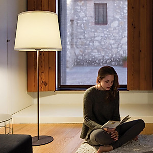 Lamp Shades Set of 2, 11"x13"x10" Large White Lampshades, Drum Lampshade for Table Lamps Floor Lamp, Natural Linen Fabric Replacement Lamp Shade, Hand Crafted Medium Lampshade, Easy Assembly