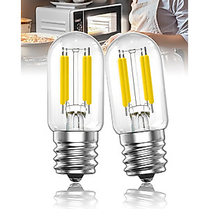 TobeBright Microwave Light Bulbs Under Hood 4W 120V - 400LM E17 LED Under Hood Appliance Bulb 40W Equivalent - Non-Dimmable Daylight 6000K Use for Oven,Refrigerator,Range Hood,Stove, 2pcs