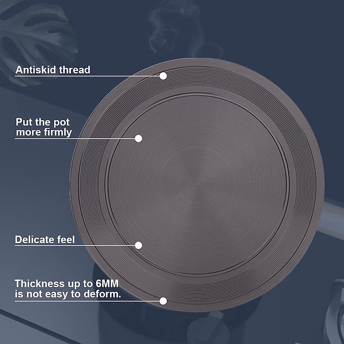 Heat Diffuser Plate, Heat Diffuser Gas Stove Diffuser Heat Conduction Plate, Non-Stick Hob Ring Plate Double-Sided Non-Sli p for Gas Stove Glass Cooktop 7.8" in Dia(Type 1)