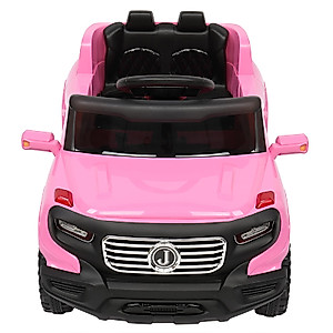 VALUE BOX Electric remote control Truck, Kids Toddler Ride On Cars 6V Battery Motorized Vehicles Children's Best Toy Car Safe with 3 Speeds, music, seat belts, LED lights and realistic Horns (Pink)…