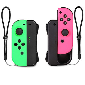 Mini Charging Dock Charger for Nintendo Switch Joy-Con with Low Battery Reminder and LED Charger Indicator - Black, 2 Packs