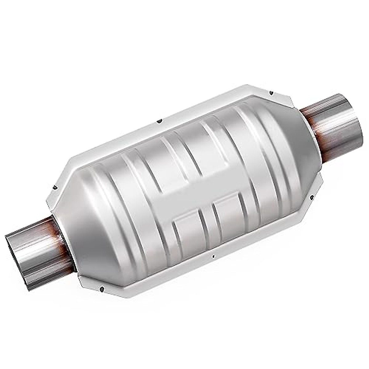 ASOPARTS 2" Universal Catalytic Converter, 2" Inlet/Outle Cat Converter with Heat Shield and O2 Port
