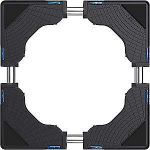 Lufia Mini Fridge Stand,Width Height Flexible Adjustable,High Strength Base Stand Leg Design,Multi-functional Base as Refrigerator Stand,Fish Tank Stand,Washing Machine,Dryer,Laundry Pedestal (Black)