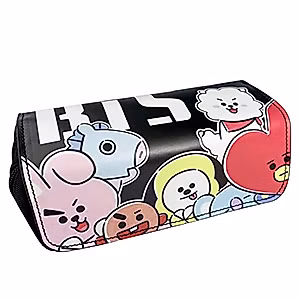 Pencil Case BTS Cute Pencil Pouch Large Capacity Bag With Zipper Pen Case For Adults Girls Student School Supplies