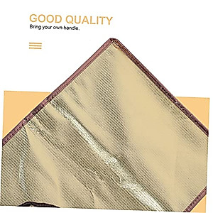 PHENOFICE 1pc Cake Packing Pro Pizza Insulation Tote Pizza Warmer Insulated Food Carrier Insulated Food Pizza Insulated Lunch Tote Insulation Aluminum Golden