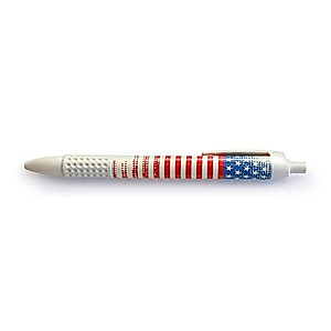 Patriotic Themed Ballpoint Pens with Grip - 6 Pack (Made in USA)