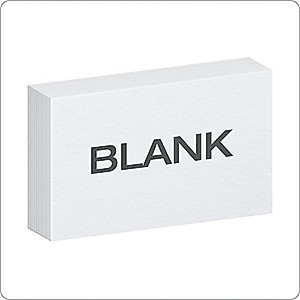 Oxford Blank Index Cards, 3" x 5", White, 100 Per Pack (40150-SP)