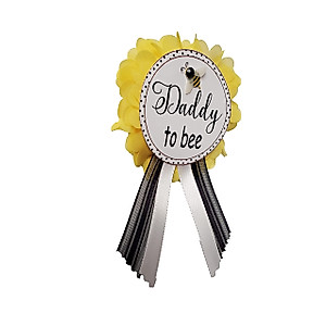 Daddy to Bee Pin Baby Shower Yellow & Black pin for dad to wear at Baby Shower, Baby Sprinkle
