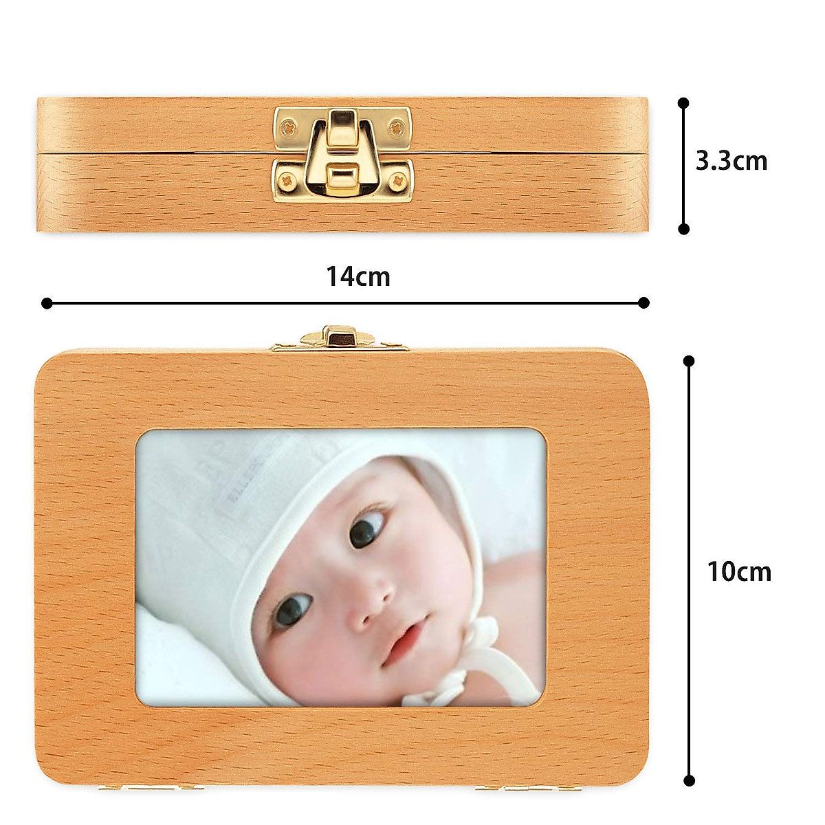 Baby Tooth Box,Solid Wood Teeth Boxes,Teeth Storage Box,Baby Save Boxes,Kids Keepsake Organizer for Baby Teeth and Hair,Baby Shower& Birthday Gift