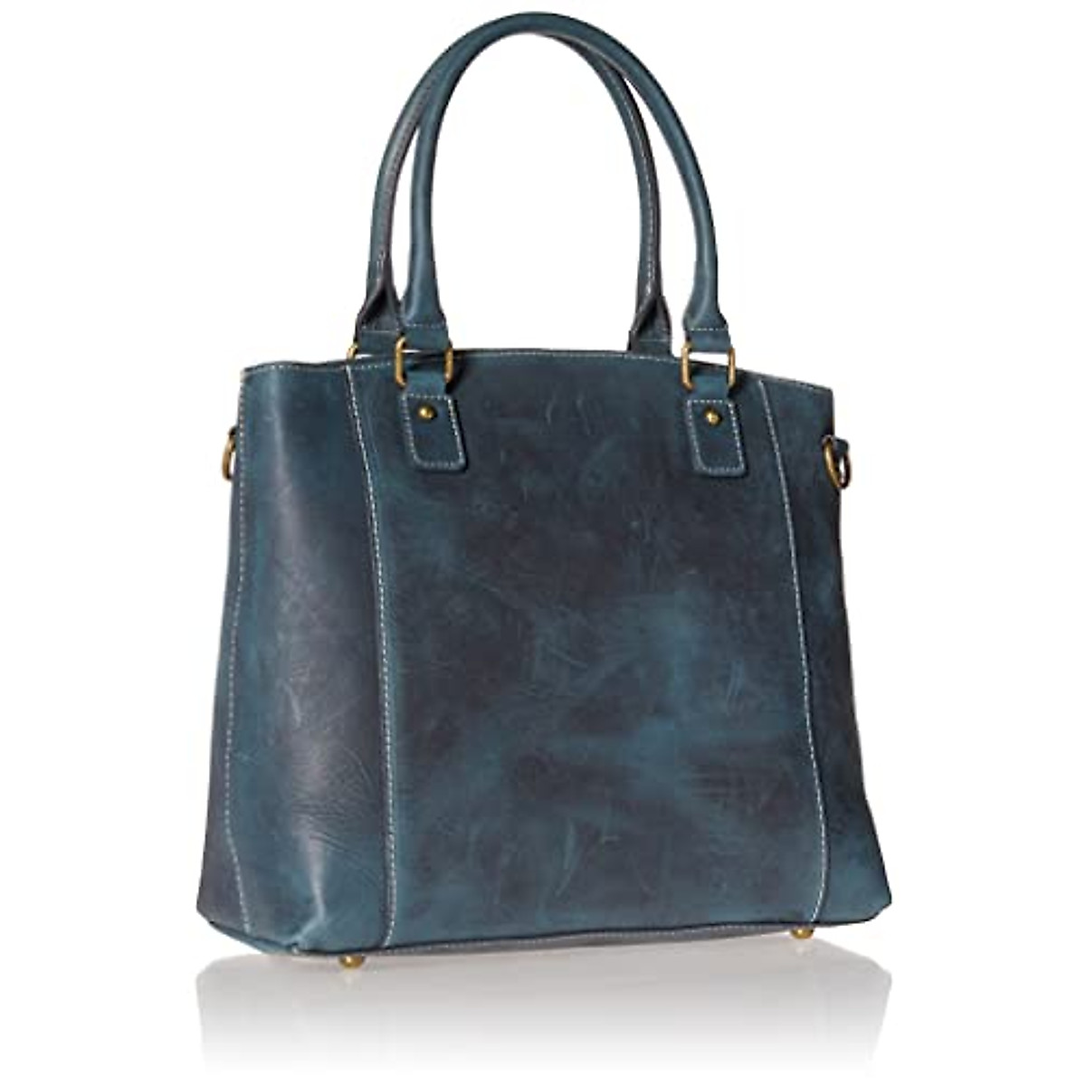 Gun Tote'n Mamas womens - Tote'n (Blue) Concealed Carry Purse Distressed Buffalo Leather Town Tote by Gun Tote n Mamas Blue , Blue, Medium US