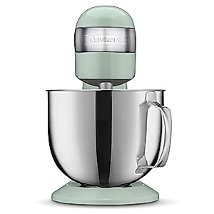 Cuisinart SM-50G Precision Master 5.5-Quart 12-Speed Stand Mixer with Mixing Bowl, Chef's Whisk, Flat Mixing Paddle, Dough Hook, and Splash Guard with Pour Spout, Agave Green, Manual