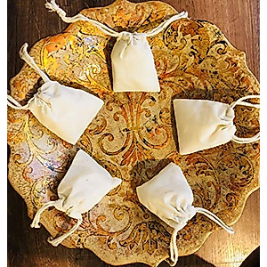 Cotton Double Drawstring Muslin Bag. 100% Organic Cotton. Pack of 100 (3 x 4 Inches)