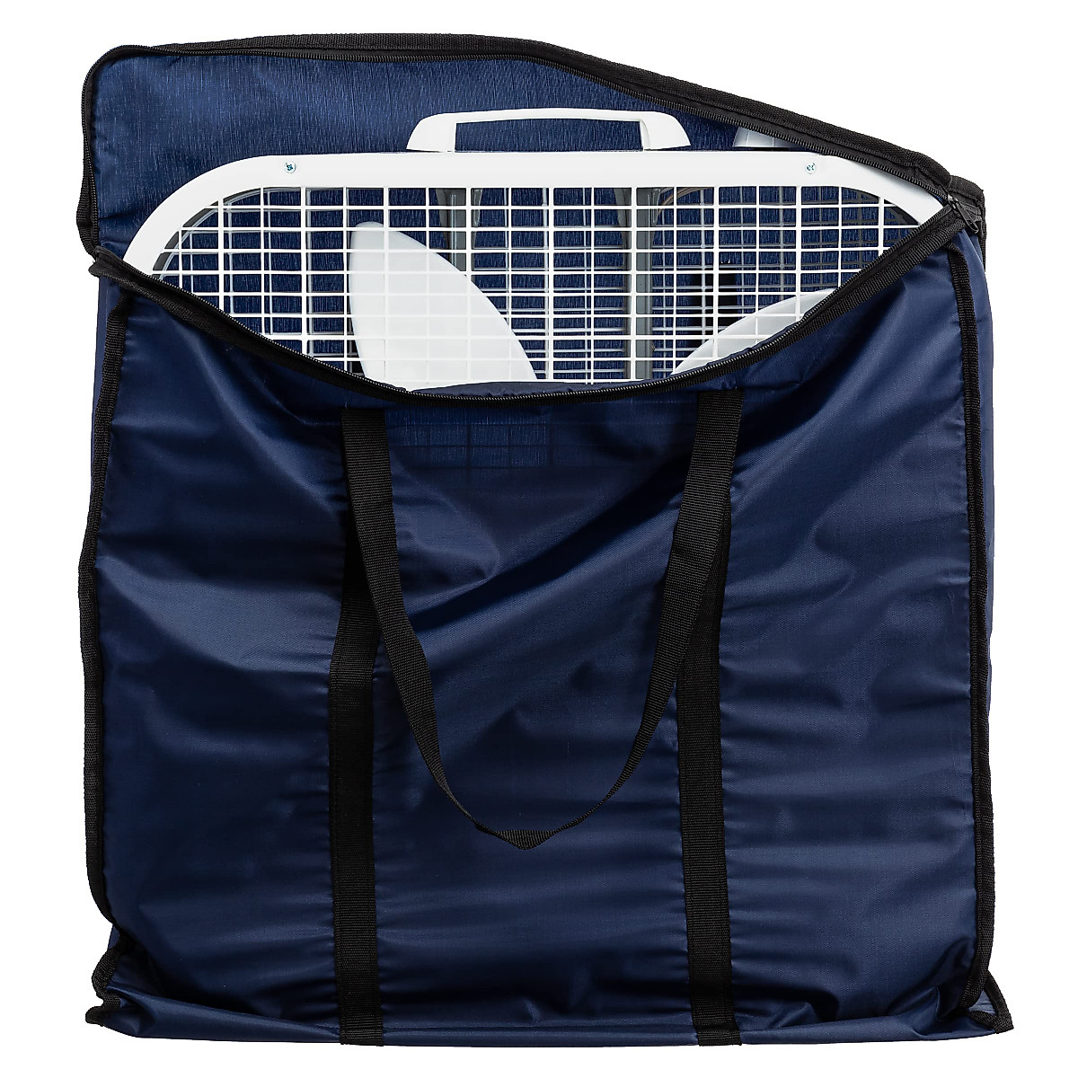 ARAWARA Box Fan Storage Cover - Waterproof, Dustproof Covers for Window Box Fan, Oxford Square Fan Storage Cover with Handle 21" L x 21" H x 5" W (Fan is not Included)