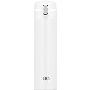 Thermos FJM-450 WH Water Bottle, Vacuum Insulated Straw Bottle, 15.2 fl oz (450 ml), White, Cold Insulation Only