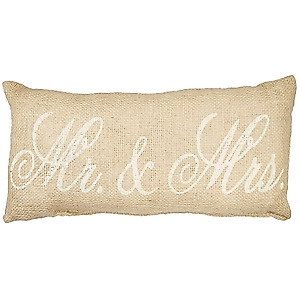 Mr. & Mrs. Burlap Pillow