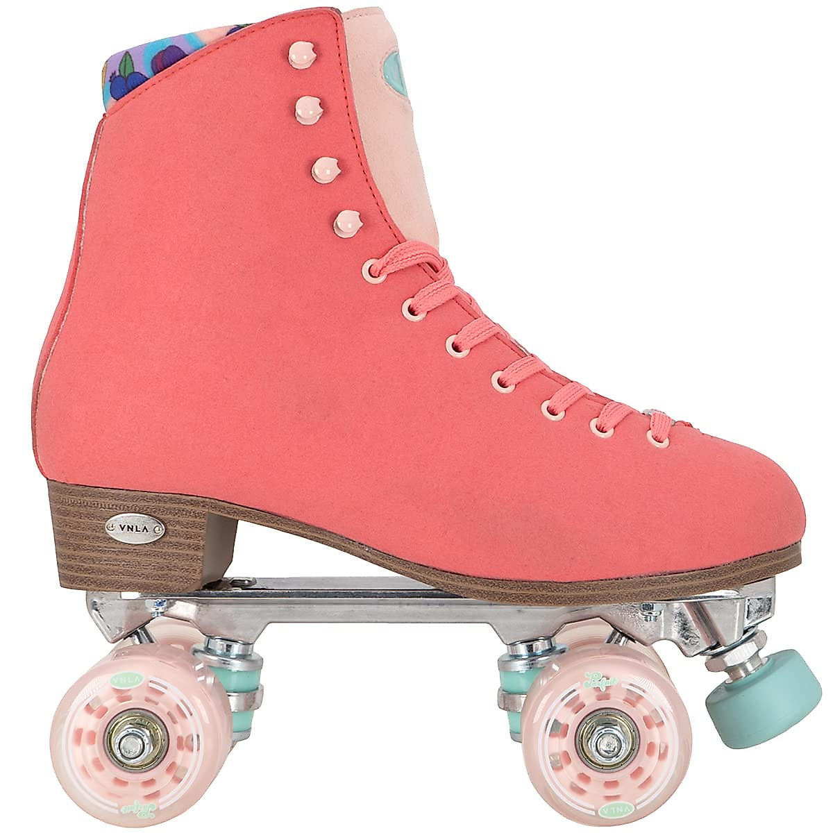 VNLA Parfait Outdoor Roller Skates for Women | Stylish Design, Comfortable, and Durable Quad Skates | Coral, Ladies 6