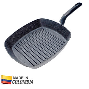 IMUSA Made in Colombia 11" Nonstick Deep Square Grill with Handle