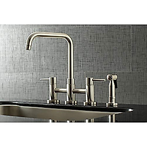 Kingston Brass KS8288DLBS Concord Bridge Kitchen Faucet, Brushed Nickel, 14 x 8.38 x 12.19