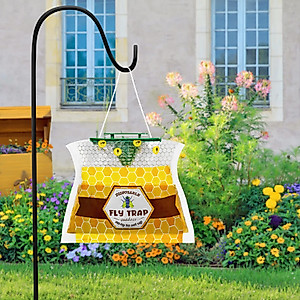 Dwcom 4 Pack Big Fly Bag with Bait, Effective Fly Killer, Fly Traps Outdoor, Hanging Mosquito Catcher for Indoor/Outdoor Family Farm, Orchard