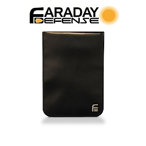 RFID Privacy Bag Black Genuine Leather X-Large Faraday Cage 4.5 x 6.5 Cell Phone, Hard Drive, Key Fob Protection Anti-Tracking Anti-Spying GPS RFID Signal Blocker Pouch Case
