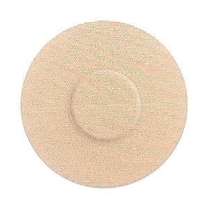Flexd - Freestyle Waterproof Sensor Covers for Libre 2 & 3 - (25 Pcs) - Libre 3 Sensor Covers - CGM Adhesive Patches - (Round - Tan)