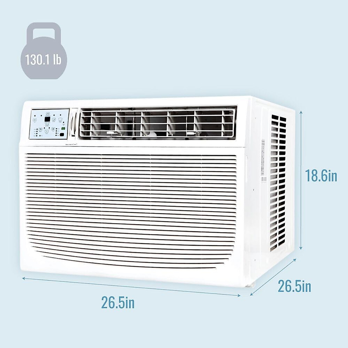 Keystone 25,000 BTU Window Air Conditioner and Dehumidifier, 230V, Window AC Units for Apartment, Living Room, Garage and Large Rooms up to 1500 Sq.Ft., Window Unit Air Conditioner with Remote Control
