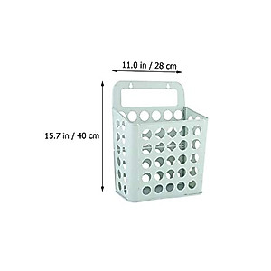Hemoton 2pcs Hanging Plastic Laundry Basket Foldable Laundry Hamper Bag Collapsible Dirty Clothes Storage Container for College Dorm Bathroom Bedroom Random Color
