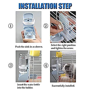 Oncpcare 2Pcs 2Pcs 17oz Water Bottle for Small Animals, Rabbit Water Feeder Water Bowl Bunny Water Dispenser Hanging Automatic Guinea Pig Water Bottle for Cage