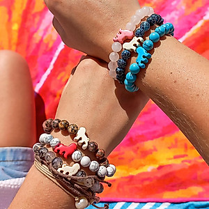 Fahlo Lion Tracking Bracelet, Elastic, supports EWASO Lions, one size fits most for Men and Women (Sky Stone)