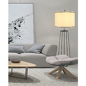 Lamp shades Set of 2,Drum Lampshades 13"x13" x 10" High, Medium Lampshades for Table Lamps Floor Lamps, Natural Linen Hand Crafted, Easy Assembly Required,Beige Lampshade((Spider Fitter)