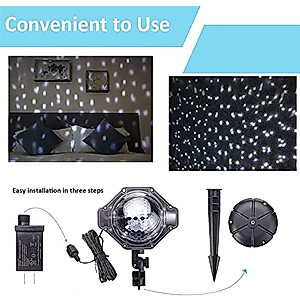 UPODA LED Snowfall Projector Lights Outdoor Christmas Snowfall Light Waterproof with Wireless Remote for Garden House Xmas, Valentine’s Day, Wedding, Parties