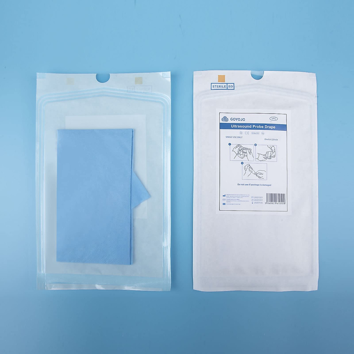 GOYOJO Ultrasound Probe Cover - Latex-Free Sterile Disposable Clear, 6 X 12" Protects and Extends Equipment and Instrument Life by Brand Bilot (20 Pcs)